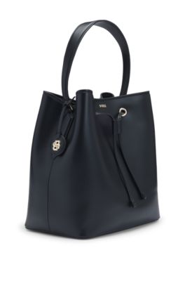 BOSS - Faux-leather bucket bag with Double B monogram