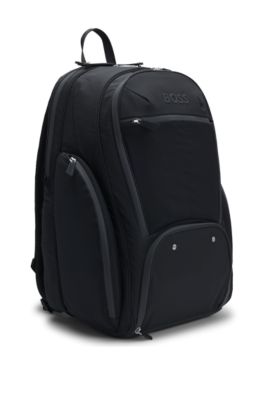 BOSS - Backpack with polished silver-tone hardware - Black