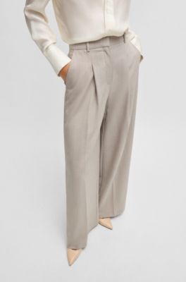 BOSS - Heeled pumps in nappa leather - Light Beige