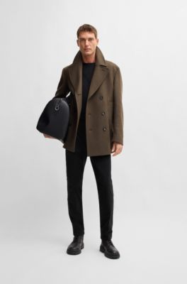 BOSS - BOSS SELECTED BY BECKHAM-broek met toelopende pijpen van ...