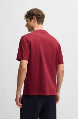BOSS - BOSS x ASTON MARTIN stretch-cotton T-shirt with logo artwork - Red