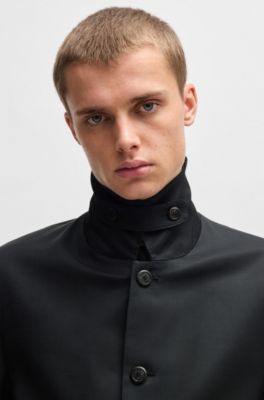 HUGO - HUGO FORWARD jacket in wool-blend twill - Black