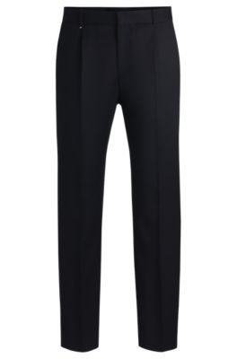 BOSS - Pantalon en laine stretch BOSS SELECTED BY BECKHAM - Bleu foncé