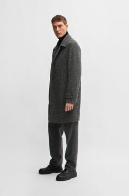 BOSS - BOSS SELECTED BY BECKHAM wool-blend coat - Dark Grey