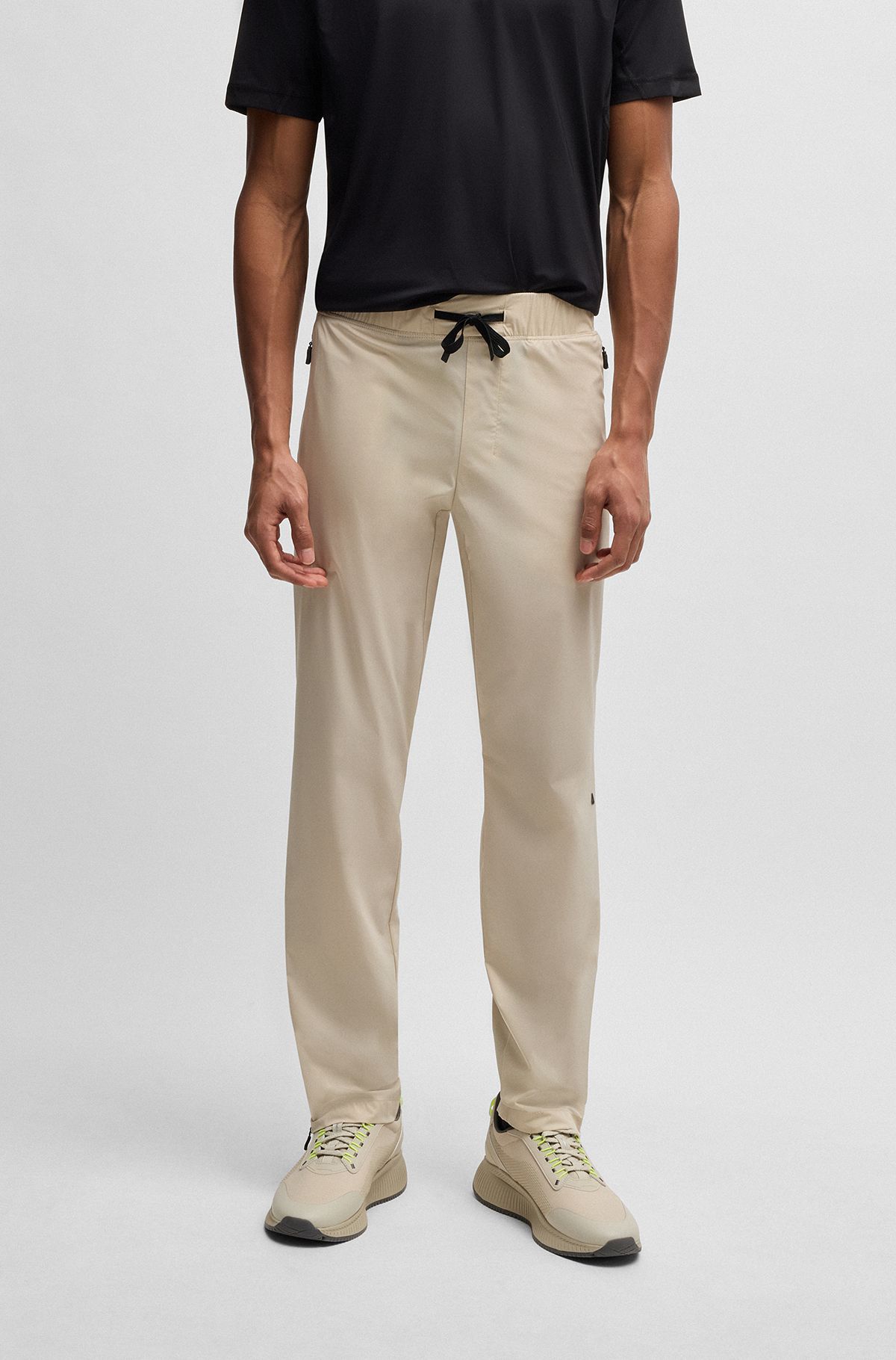 BOSS - Active trousers with four-way stretch - Light Beige BOSS - Active trousers with four-way stretch - Light Beige