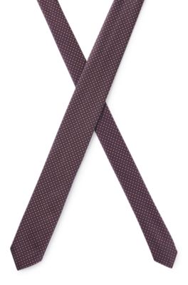 BOSS - Formal tie with modern pattern - Dark Brown