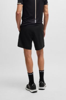BOSS - Active shorts with four-way stretch - Black