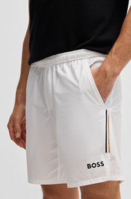 BOSS - BOSS x Matteo Berrettini active tennis shorts with four-way ...