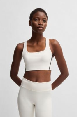 BOSS - Active sports bra with removable padding - White