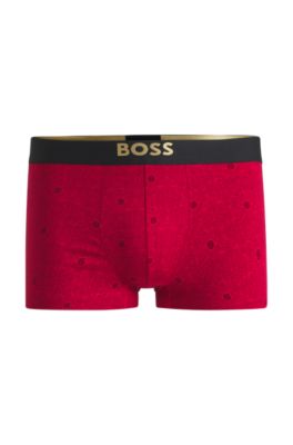 BOSS - Boxers de algodão elástico BOSS x Creation of the Gods - Red