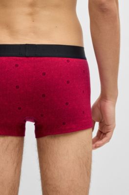 BOSS - Boxers de algodão elástico BOSS x Creation of the Gods - Red