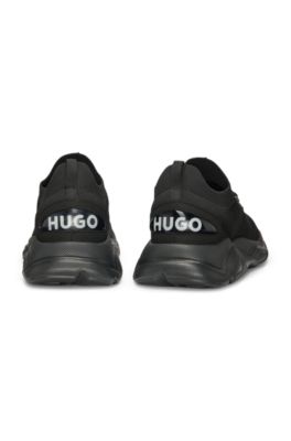 HUGO - Running-inspired trainers with knitted uppers and bubble ...