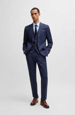 BOSS - Cap-toe Derby shoes in leather - Brown