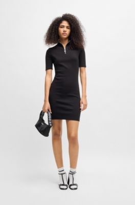 HUGO - Mala hobo em sarja com alça com logótipo - Black