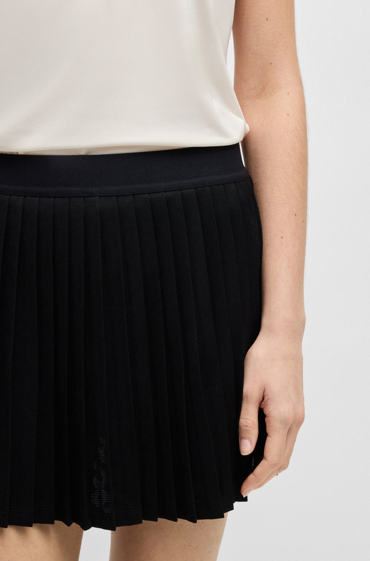 BOSS - Active skirt in jersey with monogram jacquard - Black BOSS - Active skirt in jersey with monogram jacquard - Black