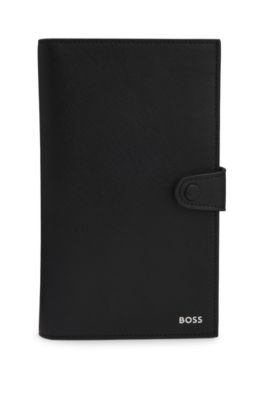 BOSS - Cartera de viaje con estructura y letras del logo - Negro