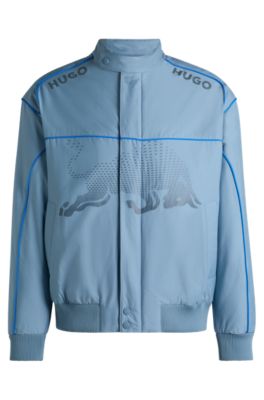 HUGO - HUGO x RB water-repellent jacket with degradé bull graphic ...