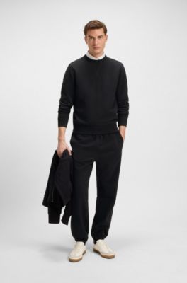 BOSS - BECKHAM x BOSS relaxed tracksuit bottoms in cotton terry - Black