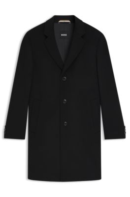 BOSS - Formal coat in a wool blend - Black