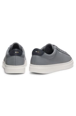 BOSS - Deportivas de piel con suela tipo cupsole y puntadas con la raya ...