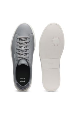 BOSS - Deportivas de piel con suela tipo cupsole y puntadas con la raya ...