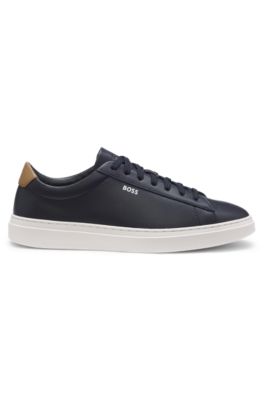 BOSS - Deportivas de piel con suela tipo cupsole y puntadas con la raya ...