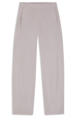 BOSS - Balloon-fit tracksuit bottoms with logo embroidery - Light Purple