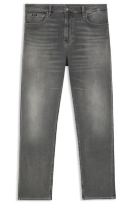 BOSS - Slim-fit jeans in stretch cotton blend - Grey