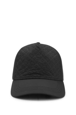 BOSS - Peached cap with quilted Double B monograms - Black