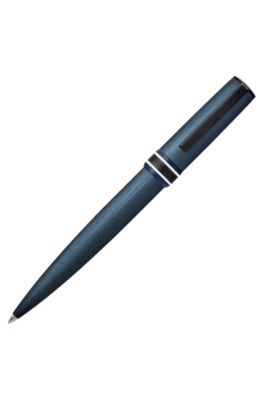 BOSS - Tapered aluminium pen with Double B logo - Dark Blue