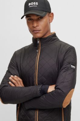 BOSS - Veste matelassée style équestre à passepoils contrastants