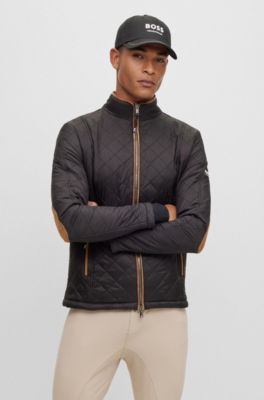 BOSS - Equestrian padded jacket with contrast piping - Black