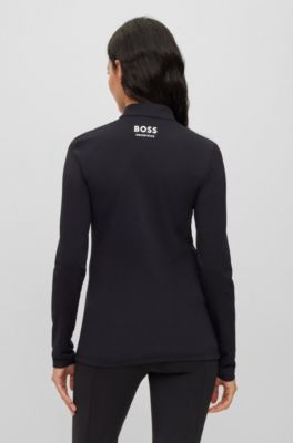 BOSS - Equestrian slim-fit training shirt in power-stretch material