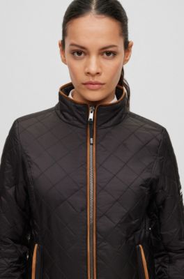 BOSS - Equestrian padded jacket with signature detailing and logo - Black