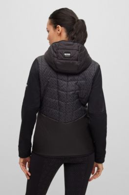 BOSS - Equestrian padded softshell jacket with signature details