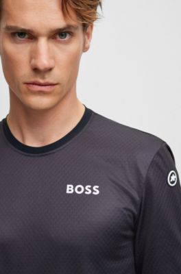BOSS - BOSS x ASSOS regular-fit UPF35 jersey top with branding - Black