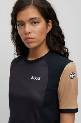 BOSS - Top logoté en jersey Regular Fit BOSS x ASSOS avec protection ...