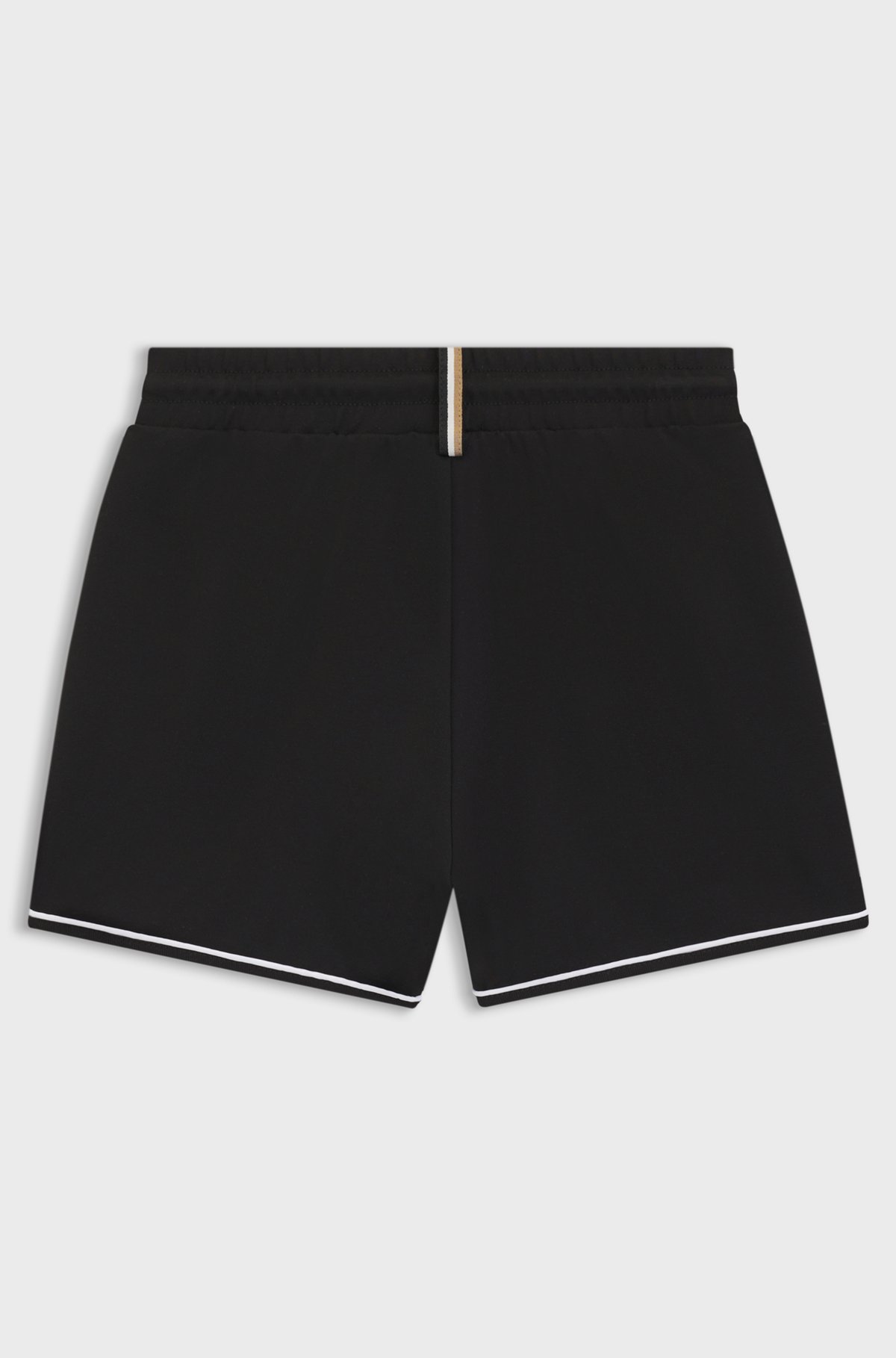 BOSS - Barnshorts i stretchmaterial med kantband och logga - Svart BOSS - Barnshorts i stretchmaterial med kantband och logga - Svart