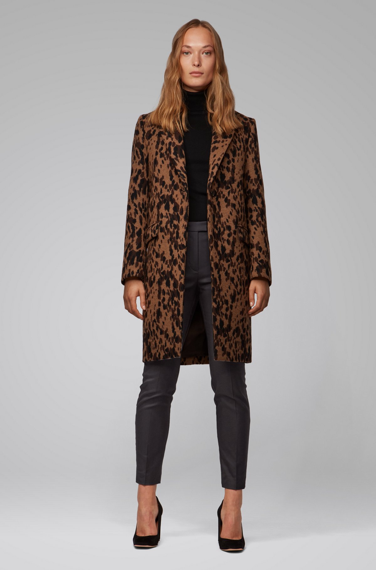 BOSS - Cropped slim-fit trousers with zipped hems - Black BOSS - Cropped slim-fit trousers with zipped hems - Black