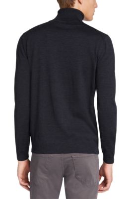 BOSS - Jersey regular fit con cuello vuelto de lana merina extrafina