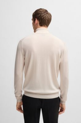 BOSS - Jersey regular fit con cuello vuelto de lana merina extrafina ...