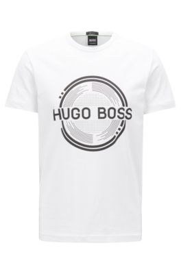 BOSS - Short-sleeved printed T-shirt in single-jersey cotton