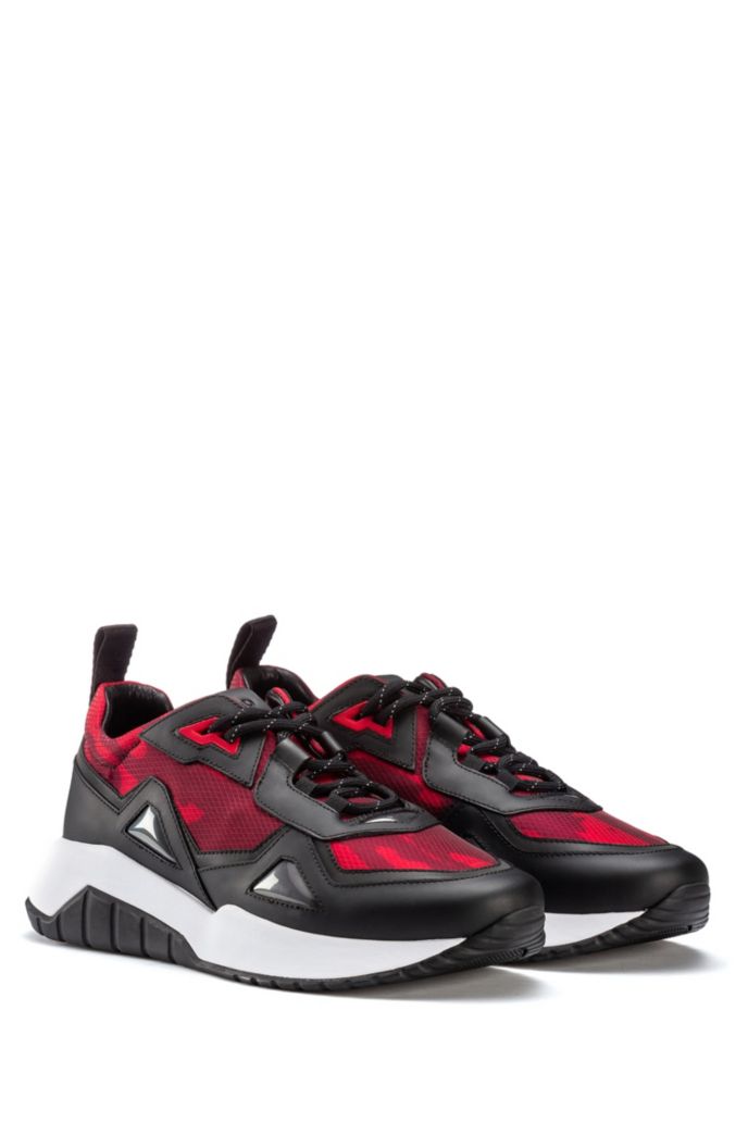 HUGO - Running-inspired trainers with camouflage mesh