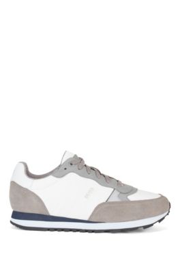 Hugo Boss - Retro-inspired running trainers with suede trims