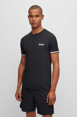 BOSS - BOSS x Matteo Berrettini logo crew-neck T-shirt with signature ...