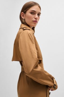 BOSS - Regular-fit trench coat with buckled belt