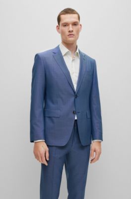 BOSS - Traje slim fit en lana, seda y multielastano