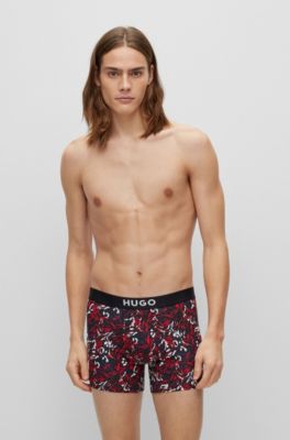 HUGO - Two-pack of stretch-cotton boxer briefs with logos