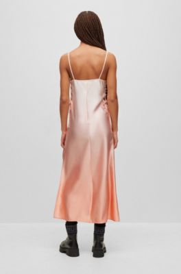 HUGO - Degradé-print slip dress in soft satin