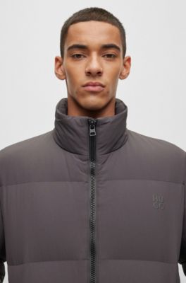 HUGO - Regular-fit water-repellent puffer jacket with stacked logo